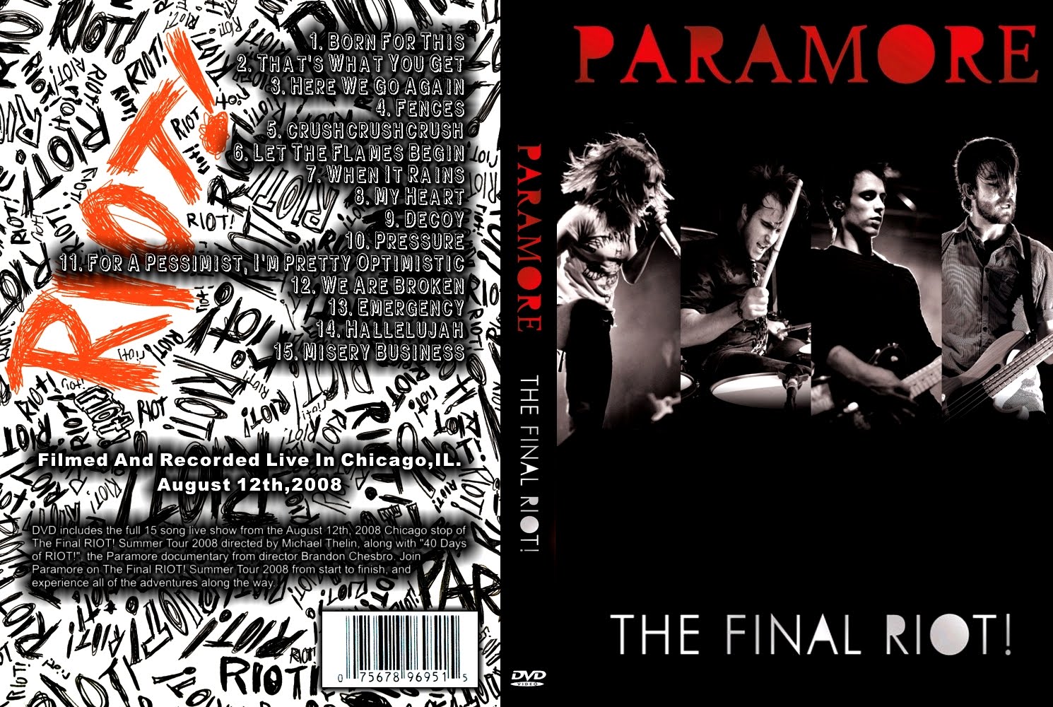 DVD MUSICALES: Paramore The Final Riot