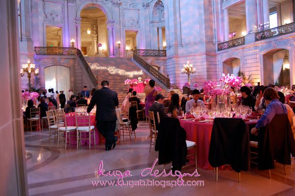 Kuga Designs: Pink City Hall Wedding {the Reception}