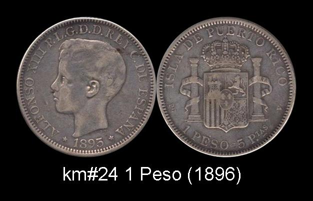 Coins of Puerto Rico: Monedas Puertorriqueñas (1895 - 1896)