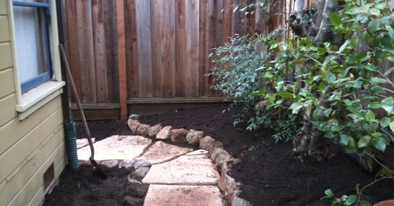 Flagstone Path & Drainage Considerations : Fiddlehead Gardens
