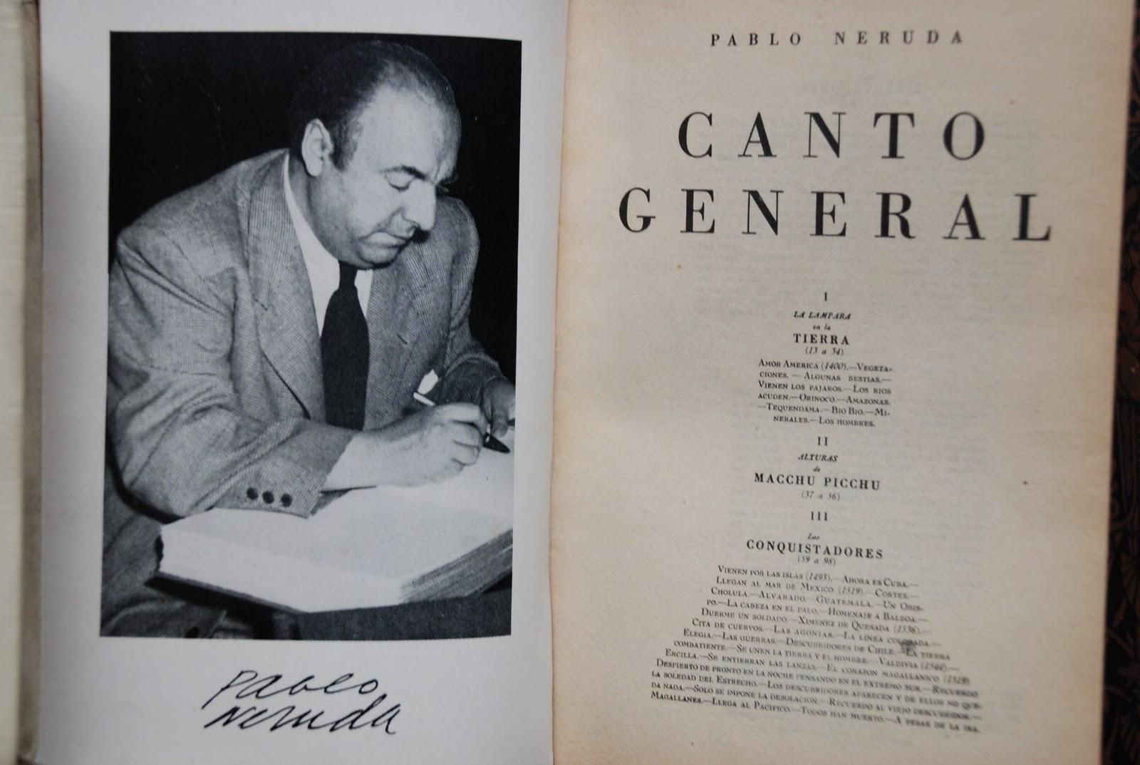 Librería "Libros del Ayer": Canto General de Pablo Neruda Ediciones ...
