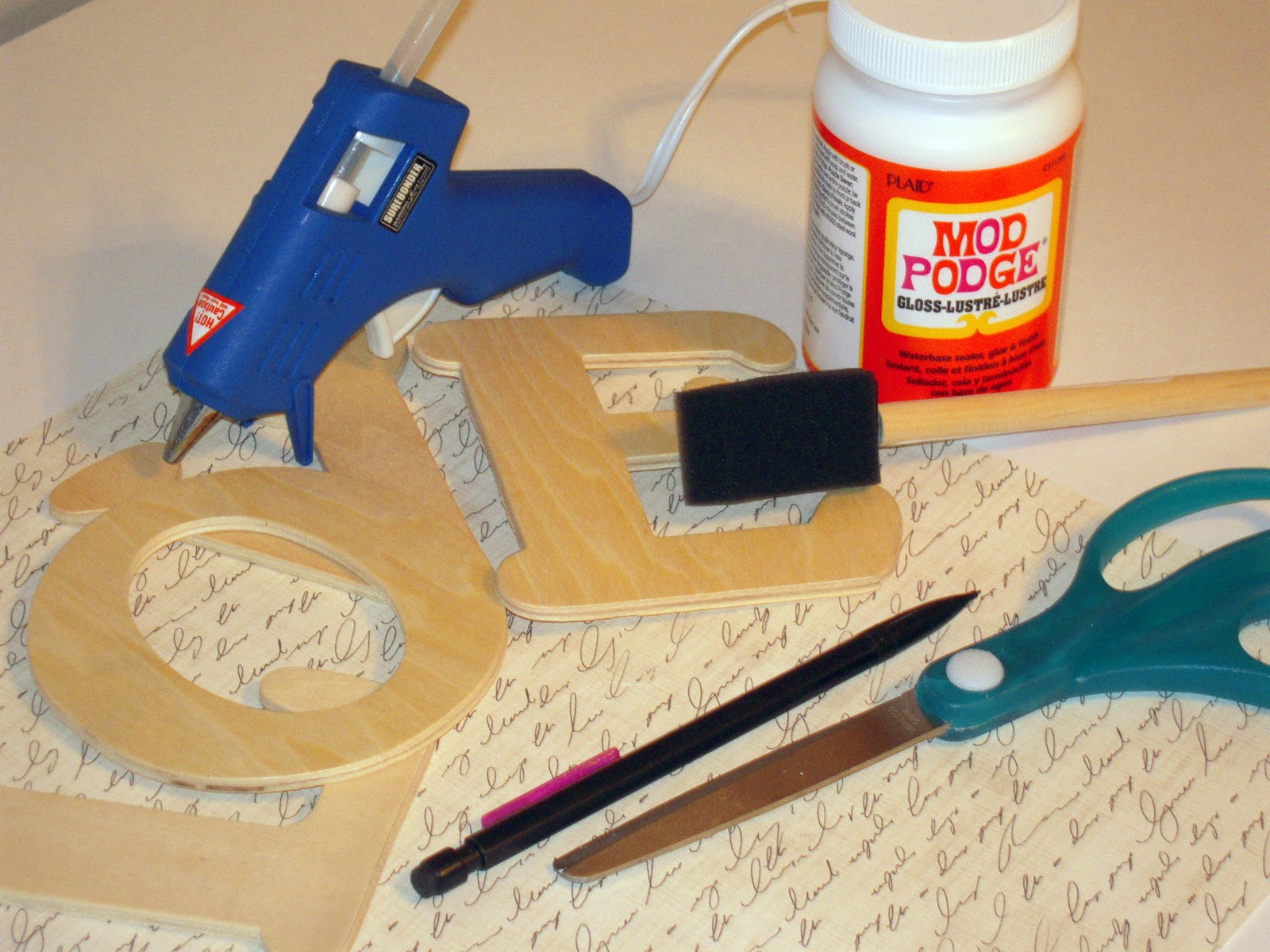 The Collide-A-Scope: LOVE Mod Podge Letters