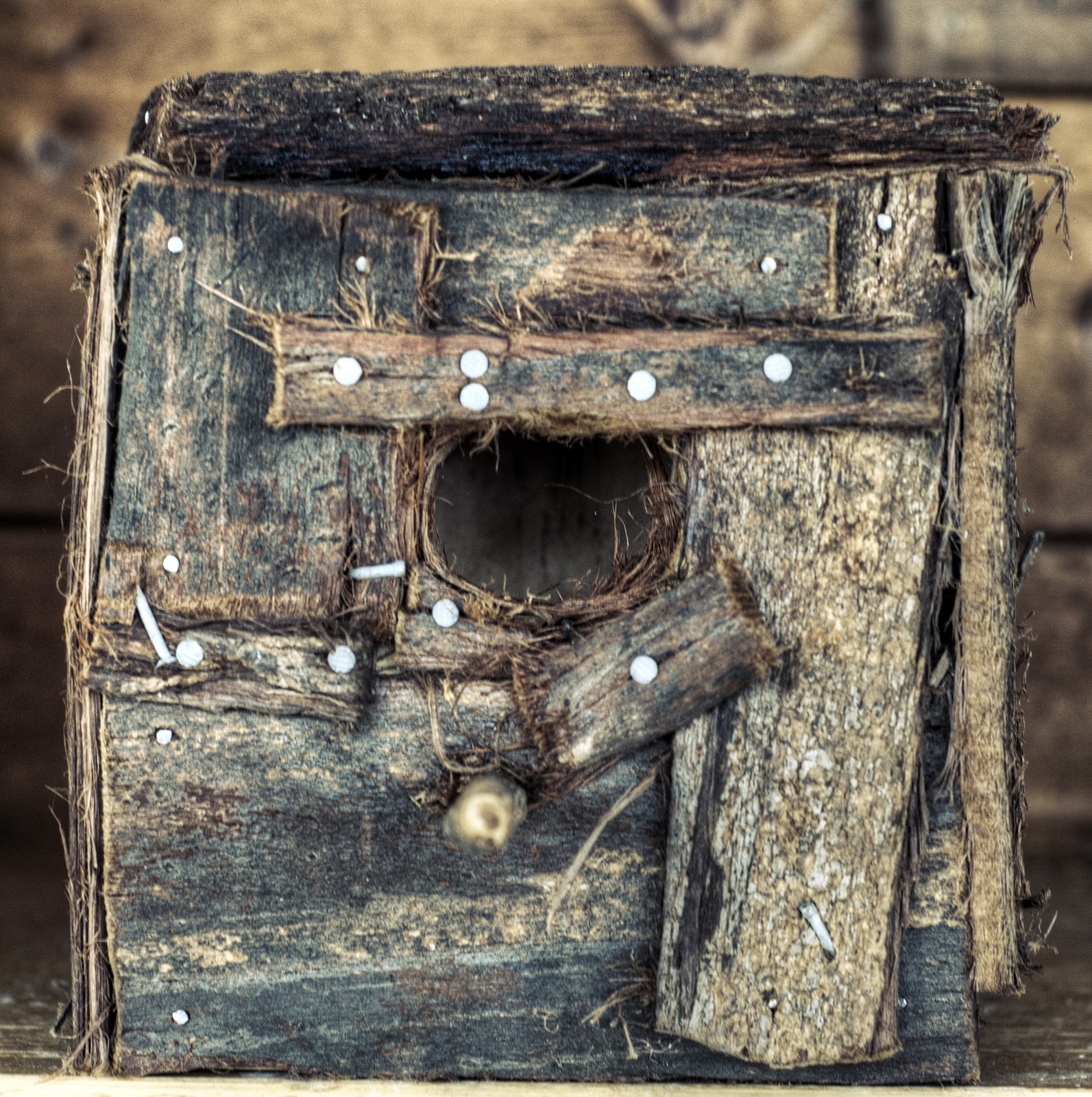A Photo A Day: How to make a rustic birdhouse