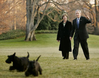 Pet Pedia: President Bush with "Scottish Terriers"