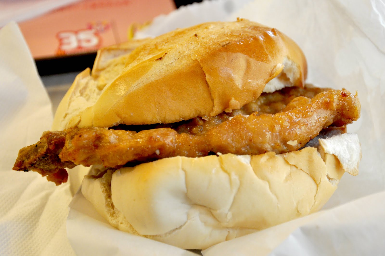 Eating in Macau - Pork Chop Bun