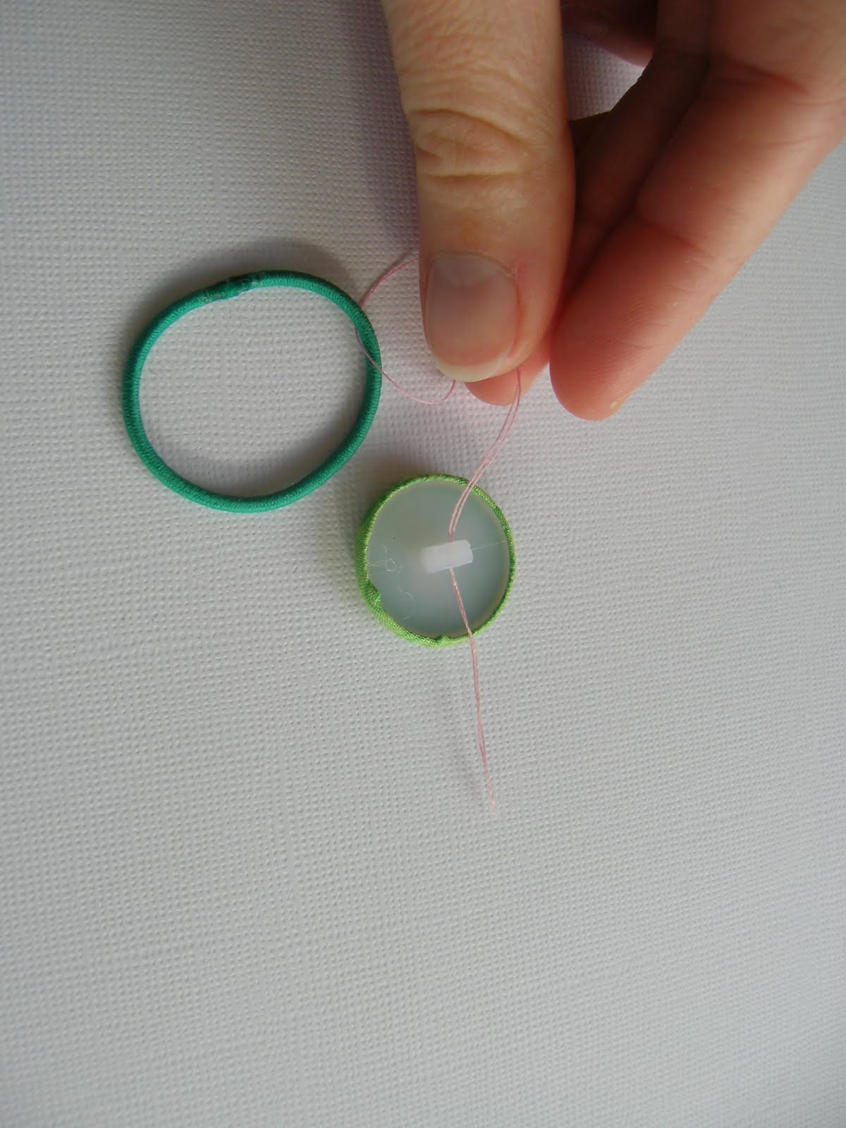 Clares Place: Button Hair Tie Tutorial:
