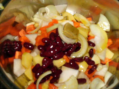 Doce Tentação: sopa de feijão vermelho e couve portuguesa