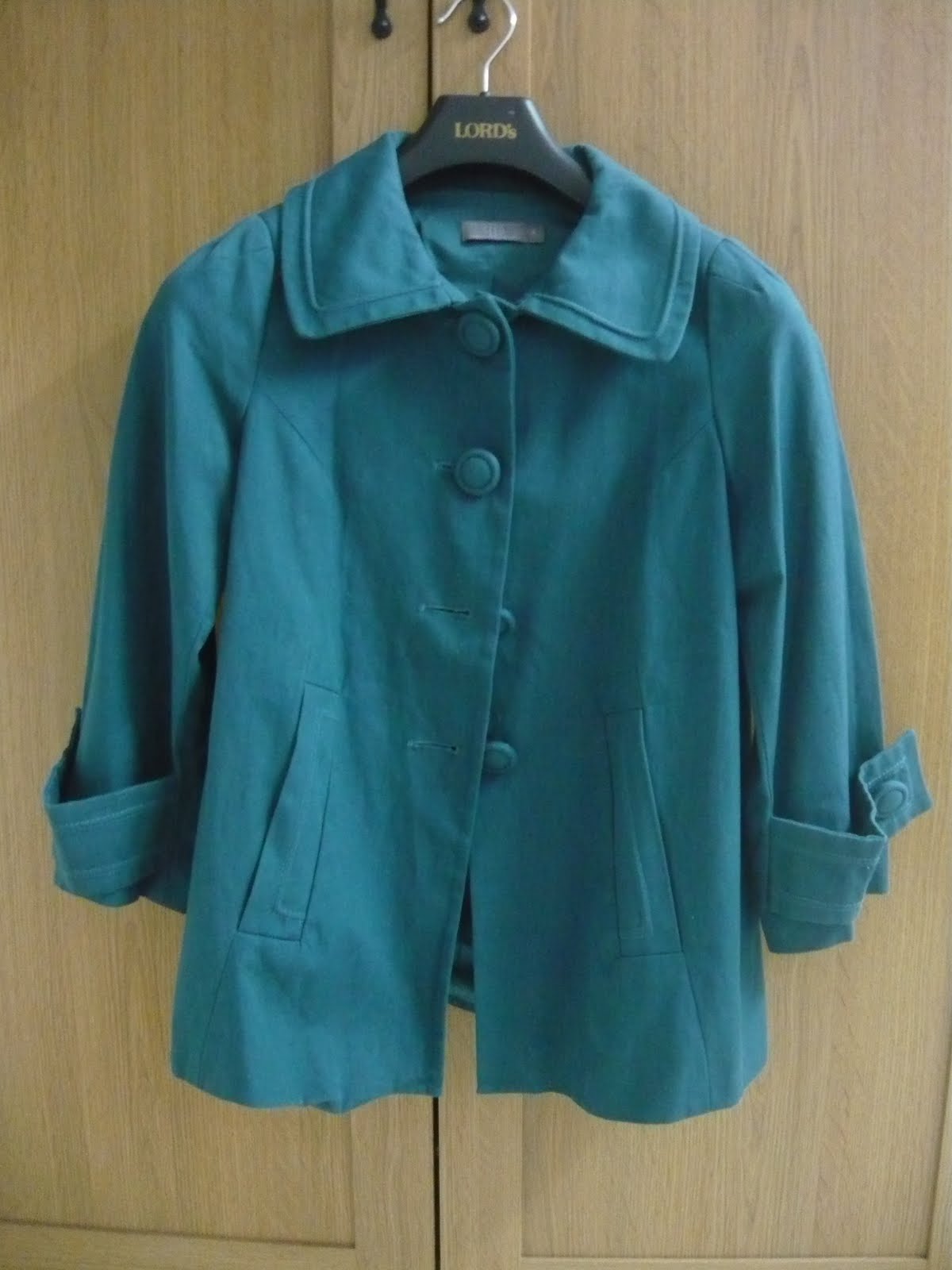 i call it fun size...: SEED Dark Turquoise Swing Trench Coat