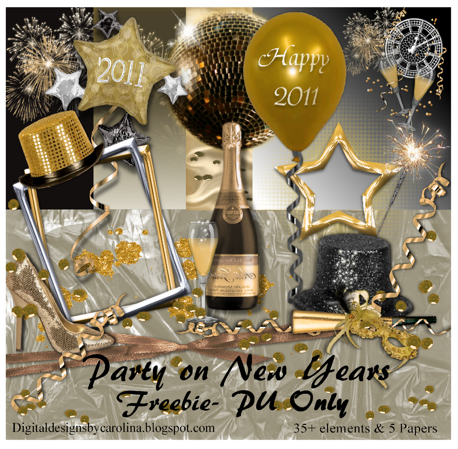 ,: New Years Party Freebie