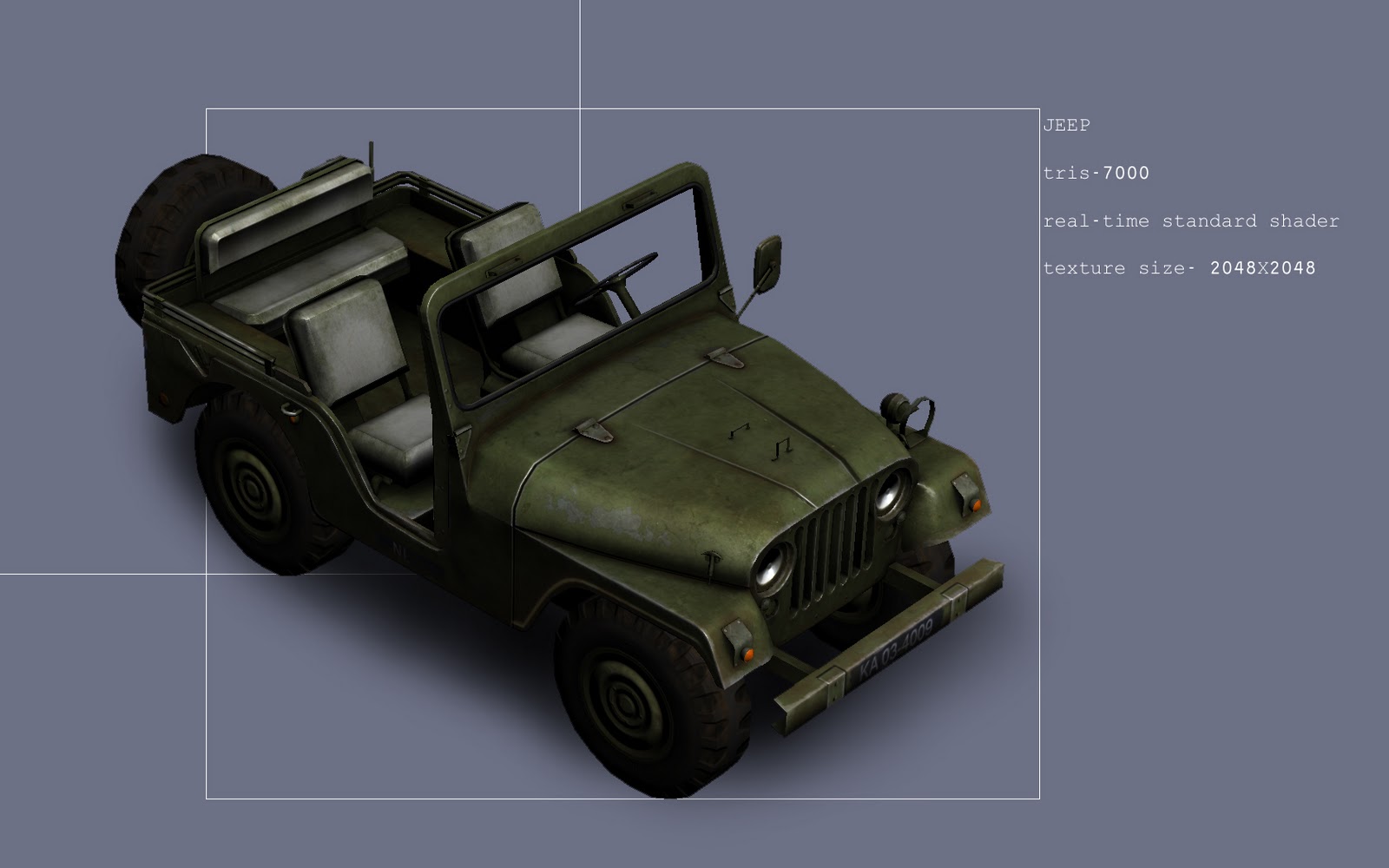 3D MODELING WORKS: JEEP (low poly vehicle)