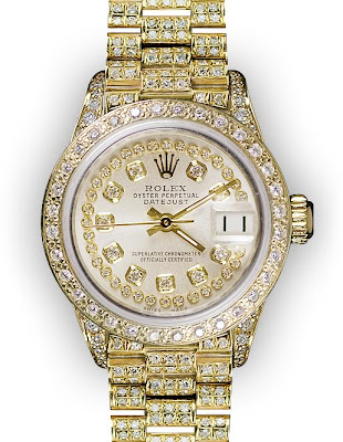 Ardour For Watches: Ladies' Full Pave Silver String Dial Rolex Super ...