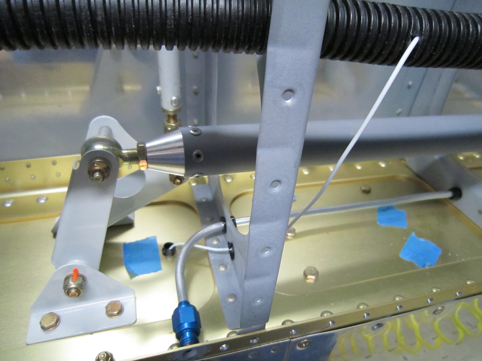 Larry's Airplane: Pitot Line And Pushrods Installed