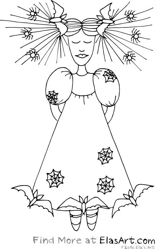 Halloween Coloring Pages: Spider Girl