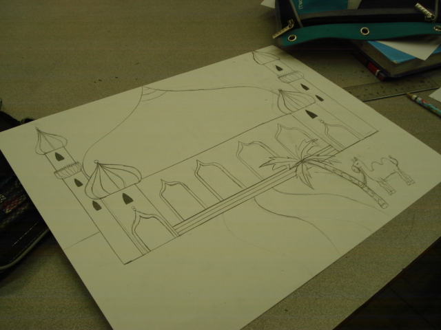 a faithful attempt: Watercolour Mosque Paintings