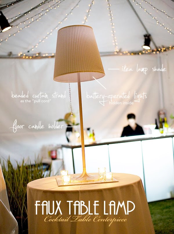 Details: DIY Table Lamp Centerpiece