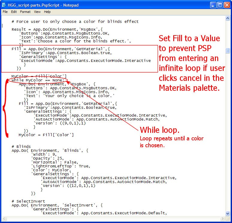 Humbug Graphics Galore: Parts of a Script