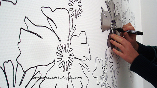 Wall Stencils,Flower wall stencils: Stencils For Wall