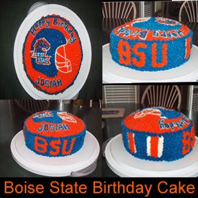 Cat's Creative Corner: Boise State Cake