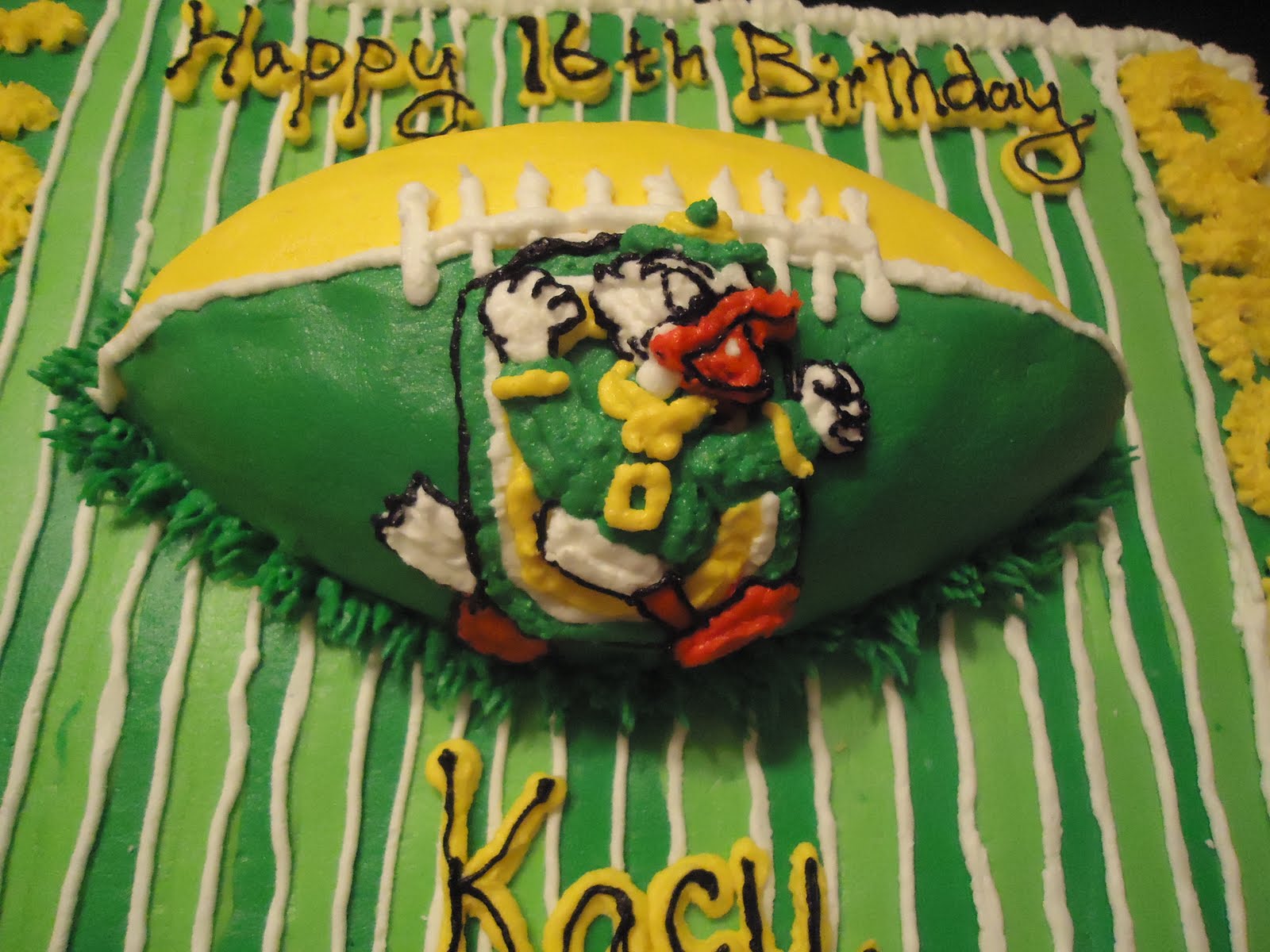 Cat's Cake Creations: Oregon Ducks Birthday Cake