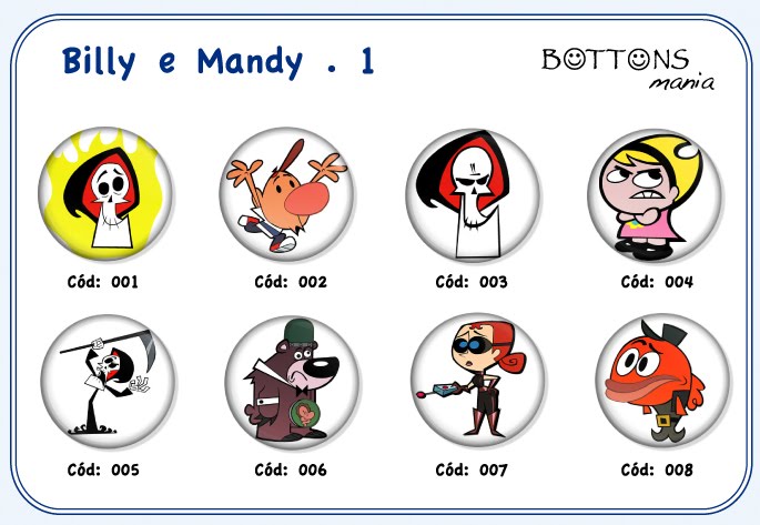Bottons Mania: Billy e Mandy