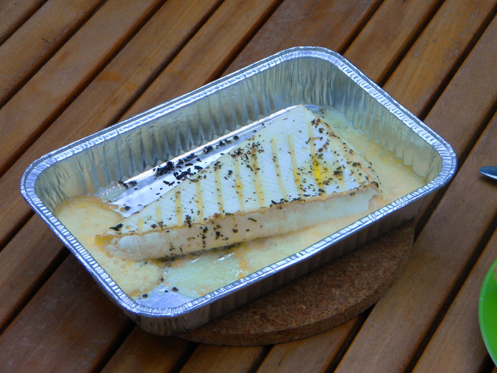 Brie op de barbecue