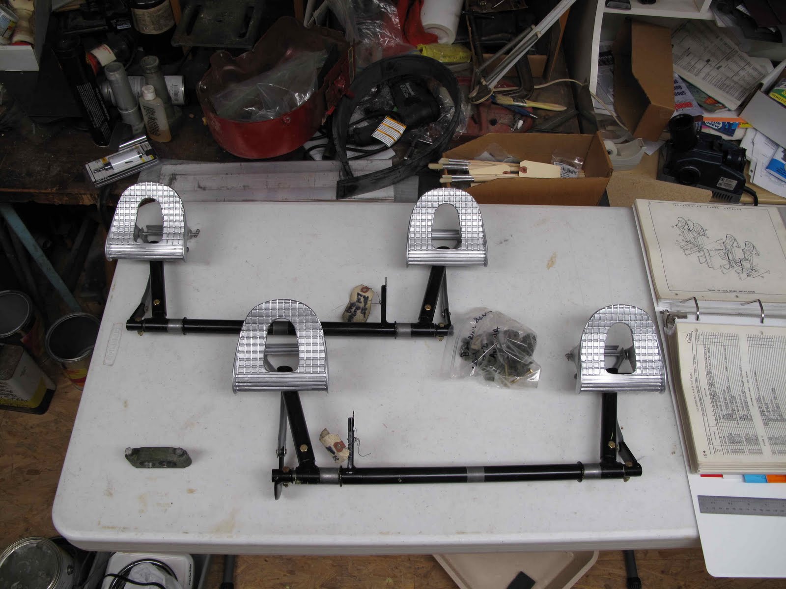Cessna 140 Rebirth: Rudder Pedals Assembled