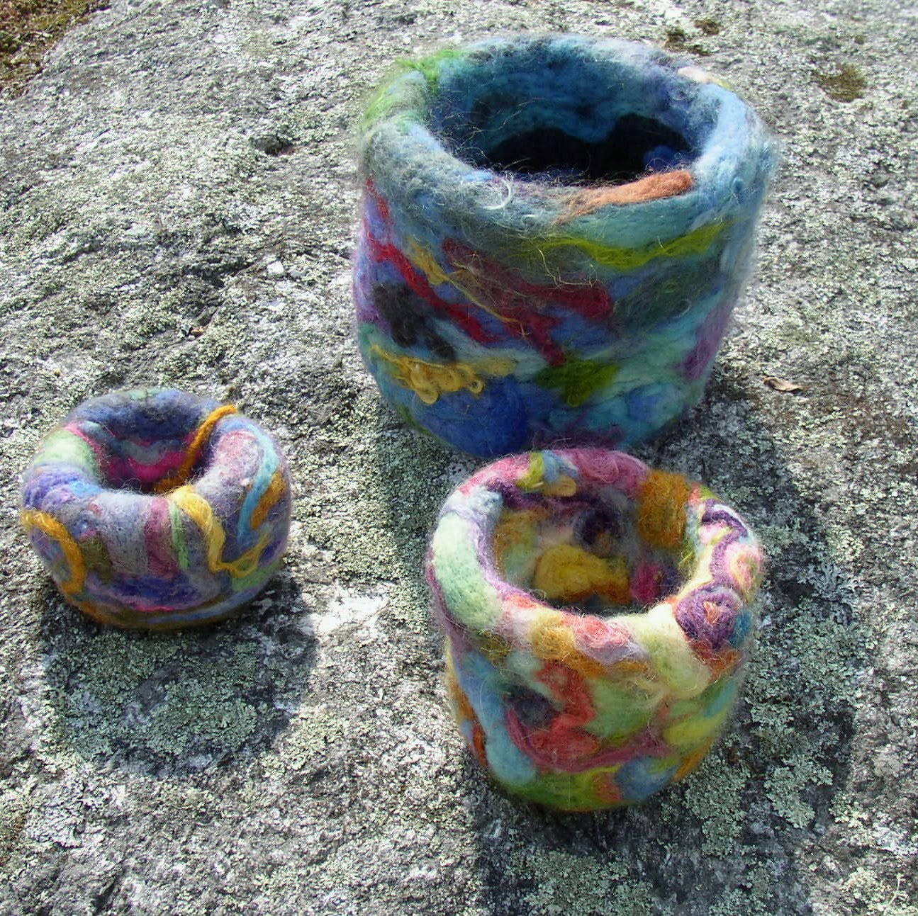 PURPLE ROSE FIBER: How To Make Needle Felted Bowls - Part 2