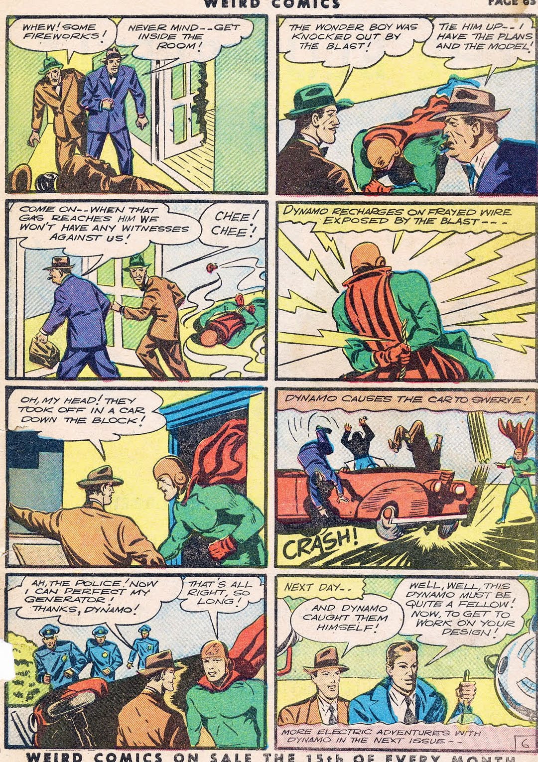 Four-Color Shadows: Dynamo-Weird Comics-1941
