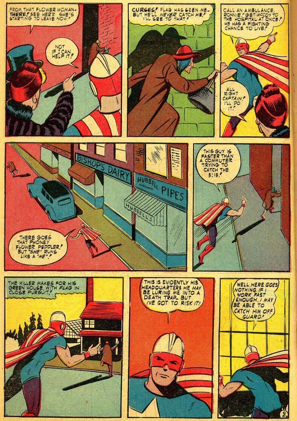 Four-Color Shadows: Captain Flag-Blue Ribbon Comics-1941