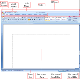 Pengenalan Tampilan Microsoft Word 2007 | Materi TIK-PTD