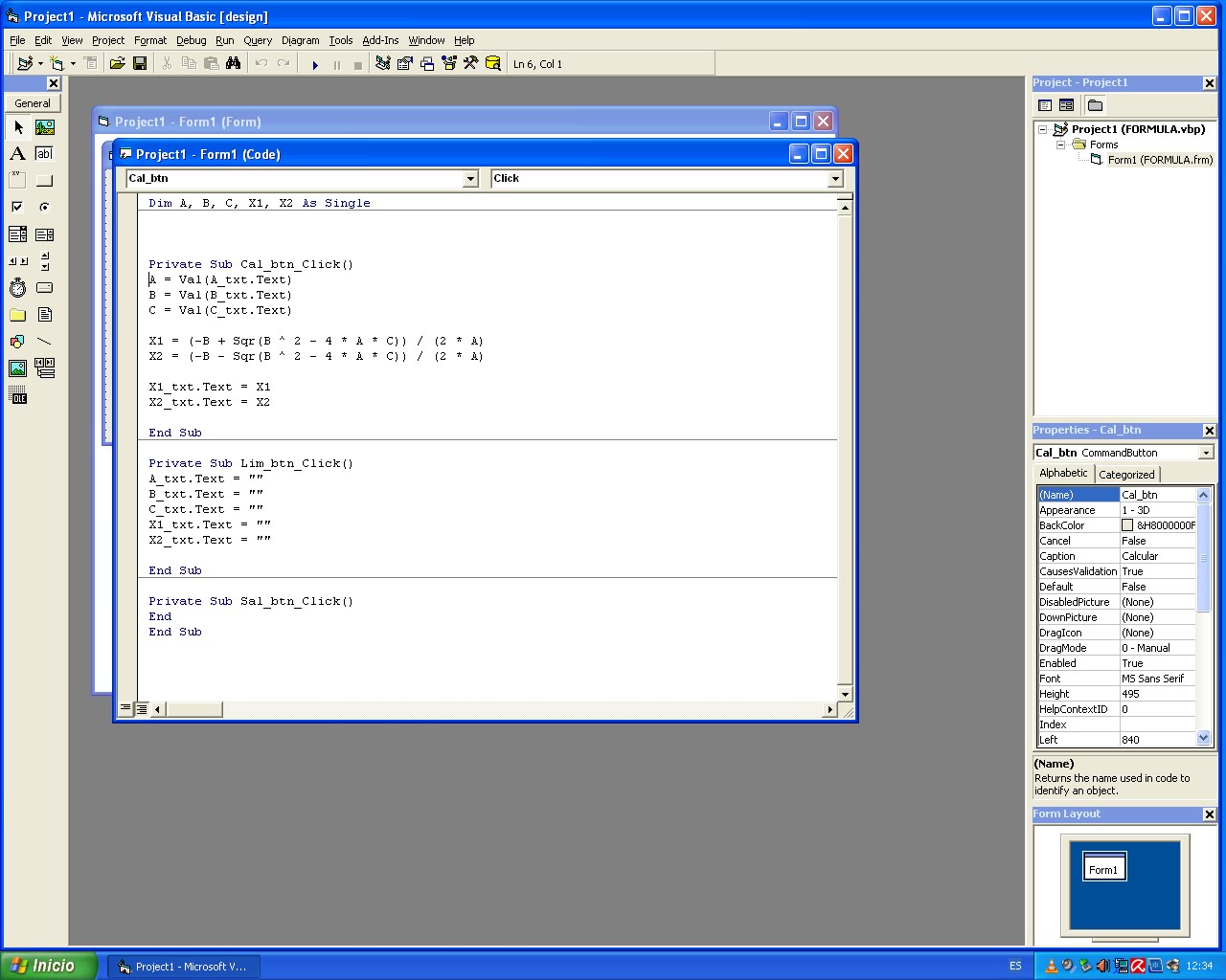 cuaderno de programacion: Visual Basic