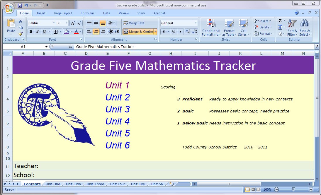TCSD Mathematics: End of Unit Assessment Trackers Now Available!