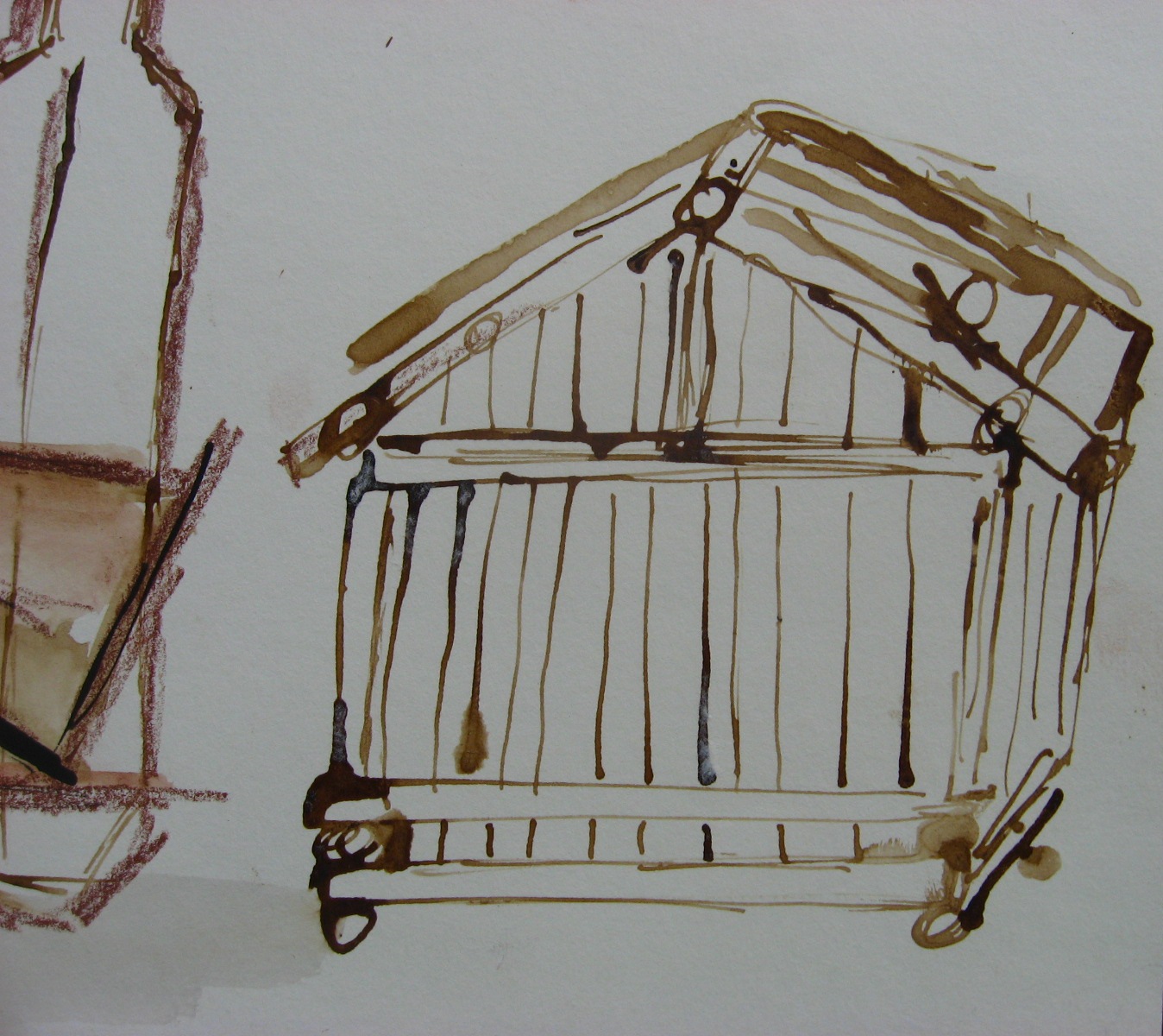 Desenho IV e II: Desenhando com tinta de borra de café