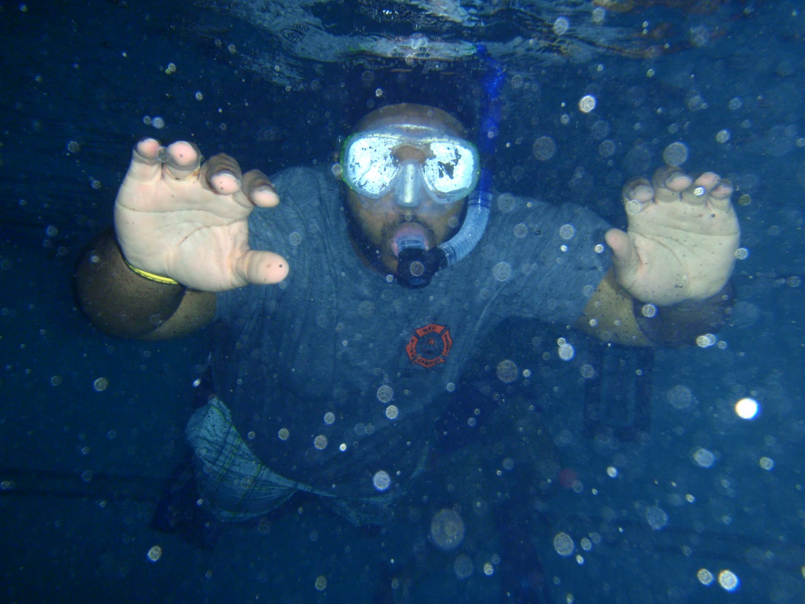 NEC Belize: Snorkeling practice at the YMCA