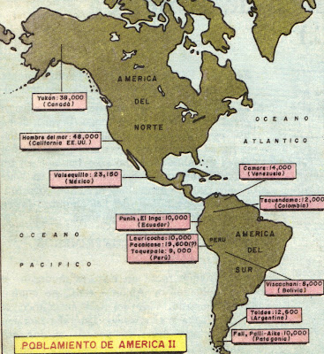 PRIMEROS POBLADORES DE AMÉRICA: MAPA DE LOS PRIMITIVOS POBLADORES DE ...