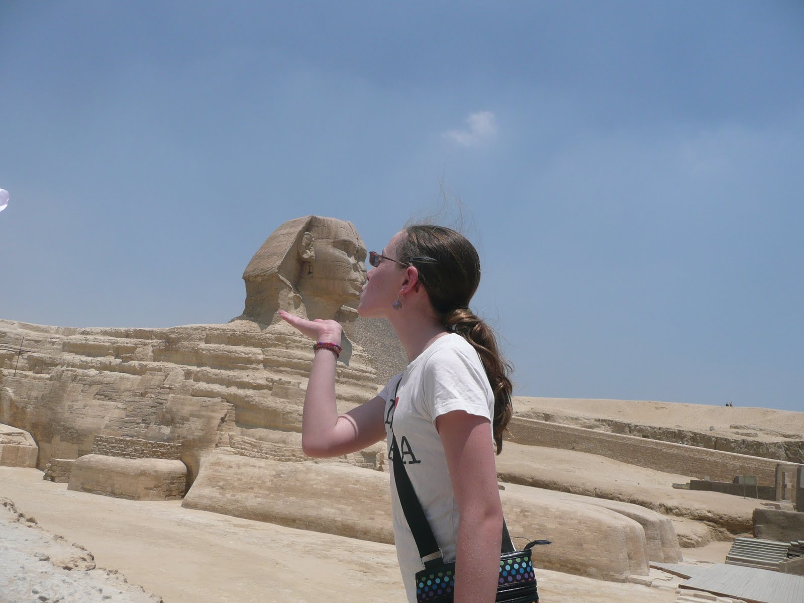 Gordon-Buxbaums in the Mideast: Amali Kissing the Sphinx (taken by an ...