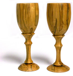 Mike's Wood Gifts By Design: Hand-Turned Wood Goblet Set