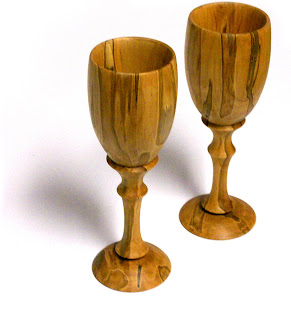 Mike's Wood Gifts By Design: Hand-Turned Wood Goblet Set
