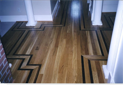 Brock Hardwood Floors: Walnut Border meeting Oak Floor
