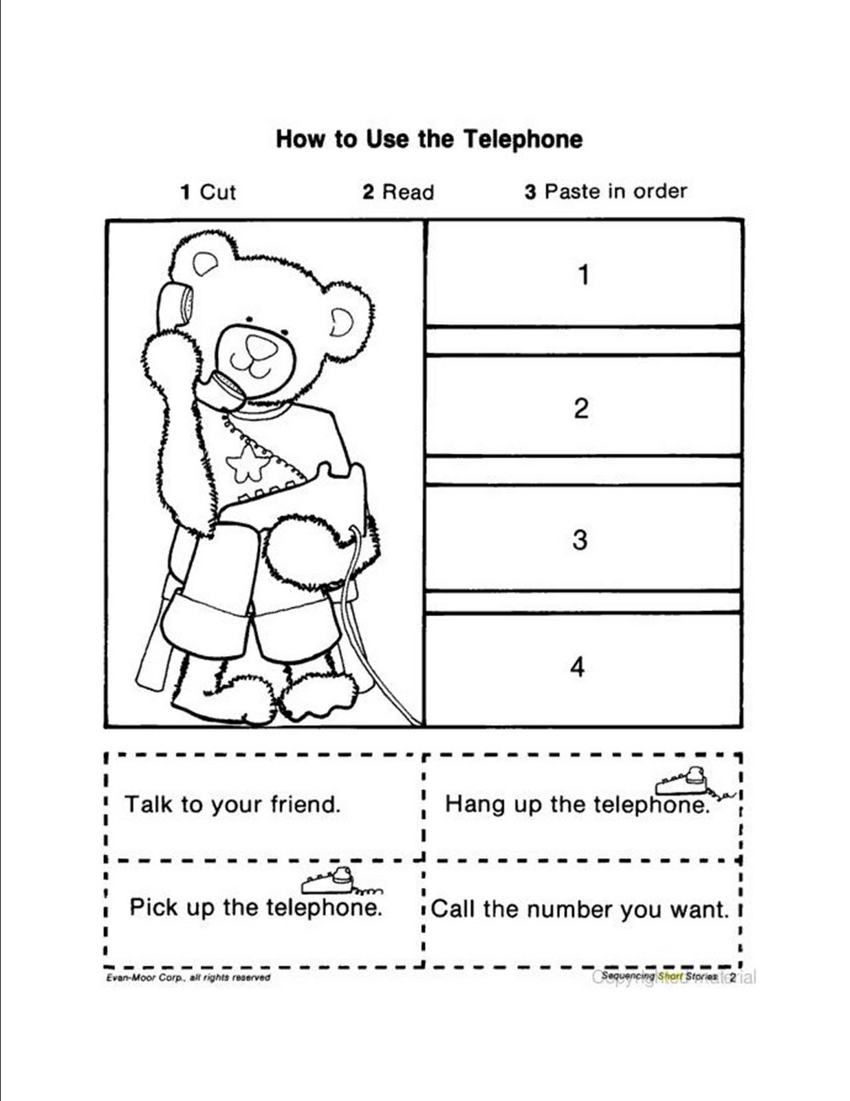 Speech Therapy with Miss Nicole: Sequencing - Using a Telephone