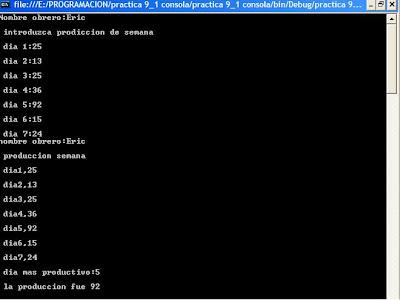 Programacion 1: practica 9 problema 1 consola y visual