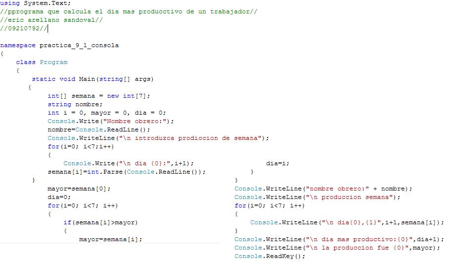 Programacion 1: practica 9 problema 1 consola y visual