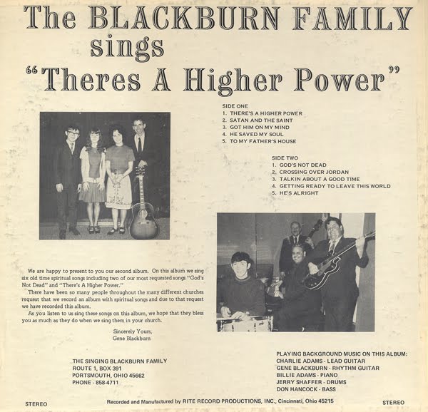 The Good, Bad & Ugly Gospel Record Barn: The Blackburn Family - Theres ...