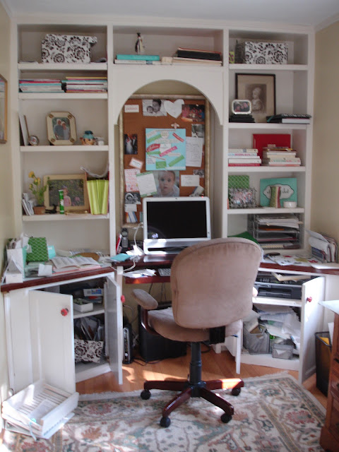 a home office gets organized—and pretty! - loft & cottage