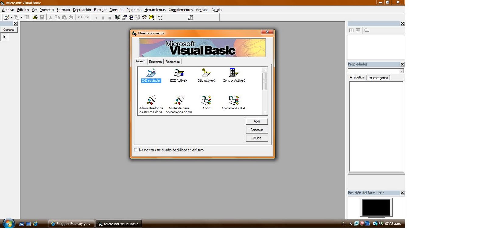 Este soy yo.. despues: Breve Explicación de Visual Basic