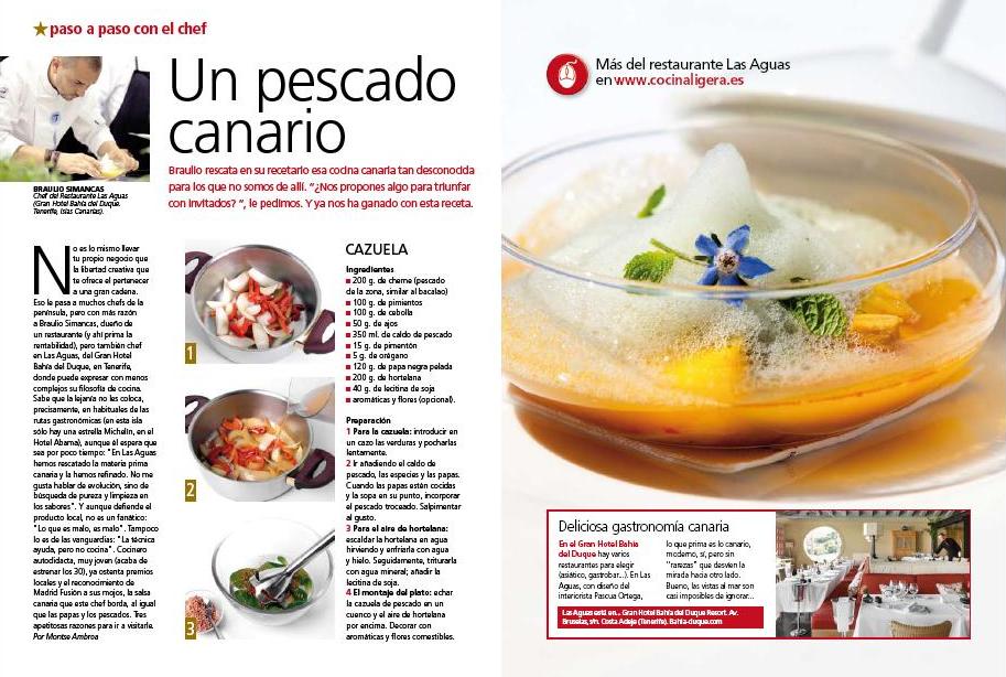 Braulio Simancas: LA REVISTA GASTRONÓMICA COCINA LIGERA PUBLICA UNA DE ...
