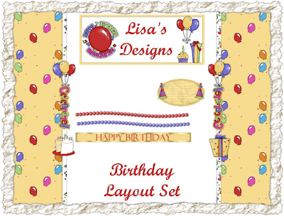 Scrap Your Blog: Birthday Blog Layout Set