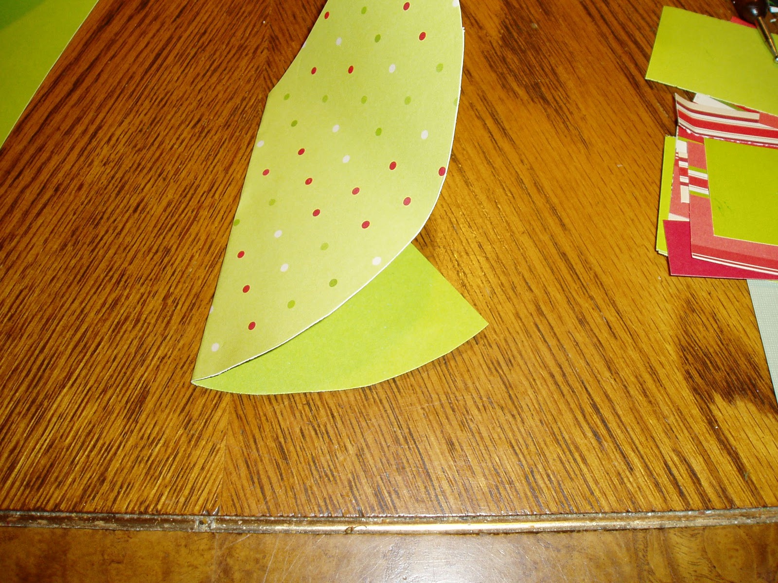 rosebudinnh MY art: folded half circle Christmas trees