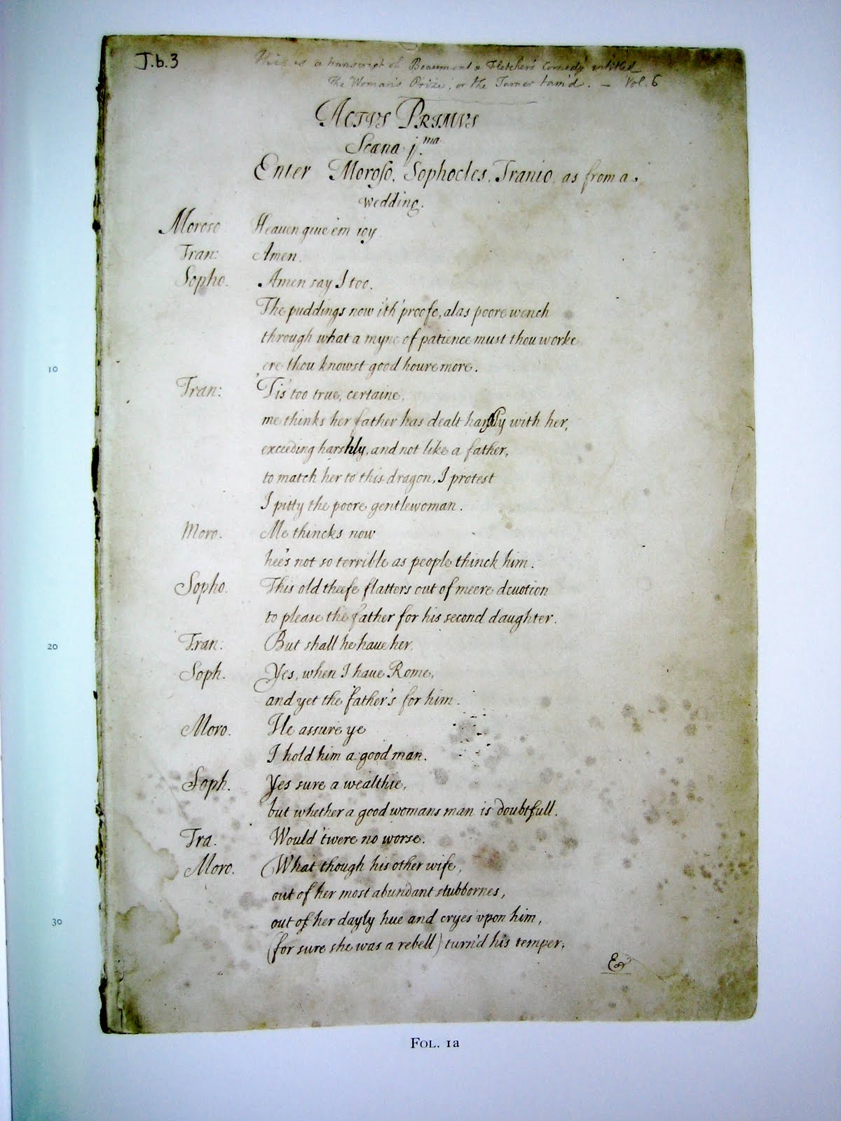 Tarquin Tar's Bookcase: A New Edition of an Old Manuscript Play