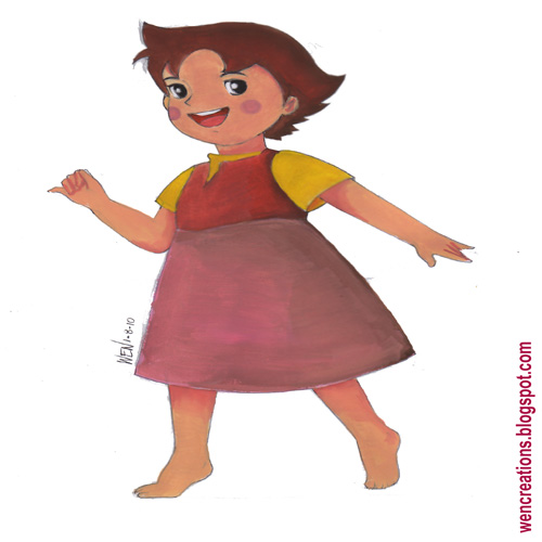 wencreations: Drawing of Heidi (1-8-11)